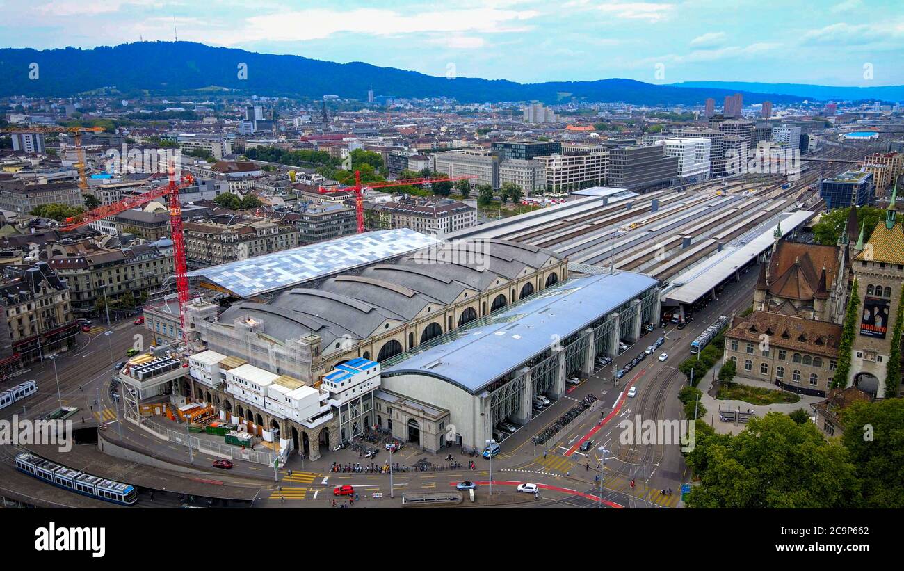The city of Zurich in Switzerland from above Stock Photo - Alamy