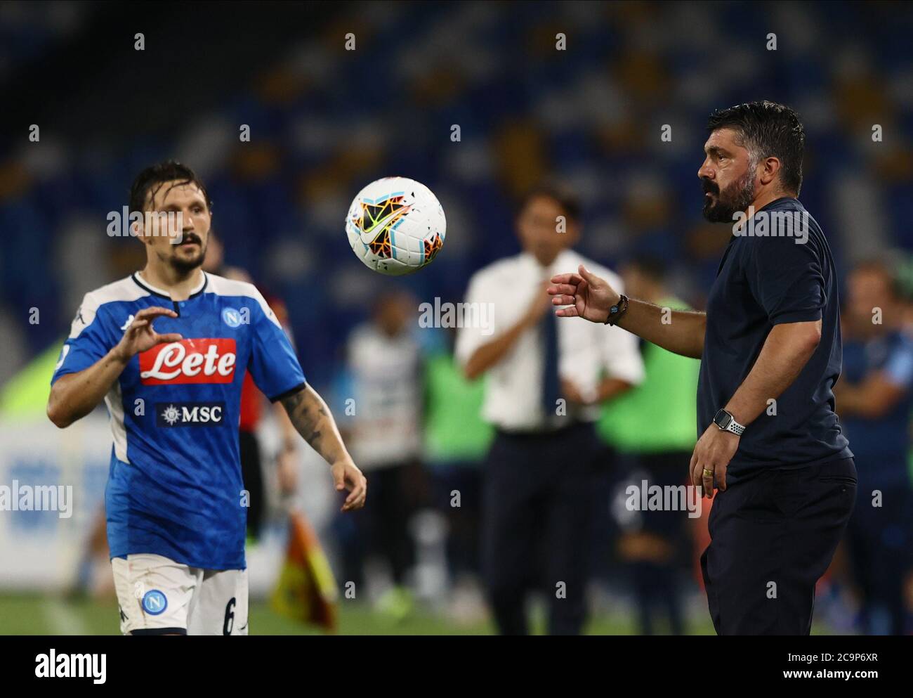 Naples, Campania, Italy. 1st August 2020; Stadio San Paolo, Naples ...