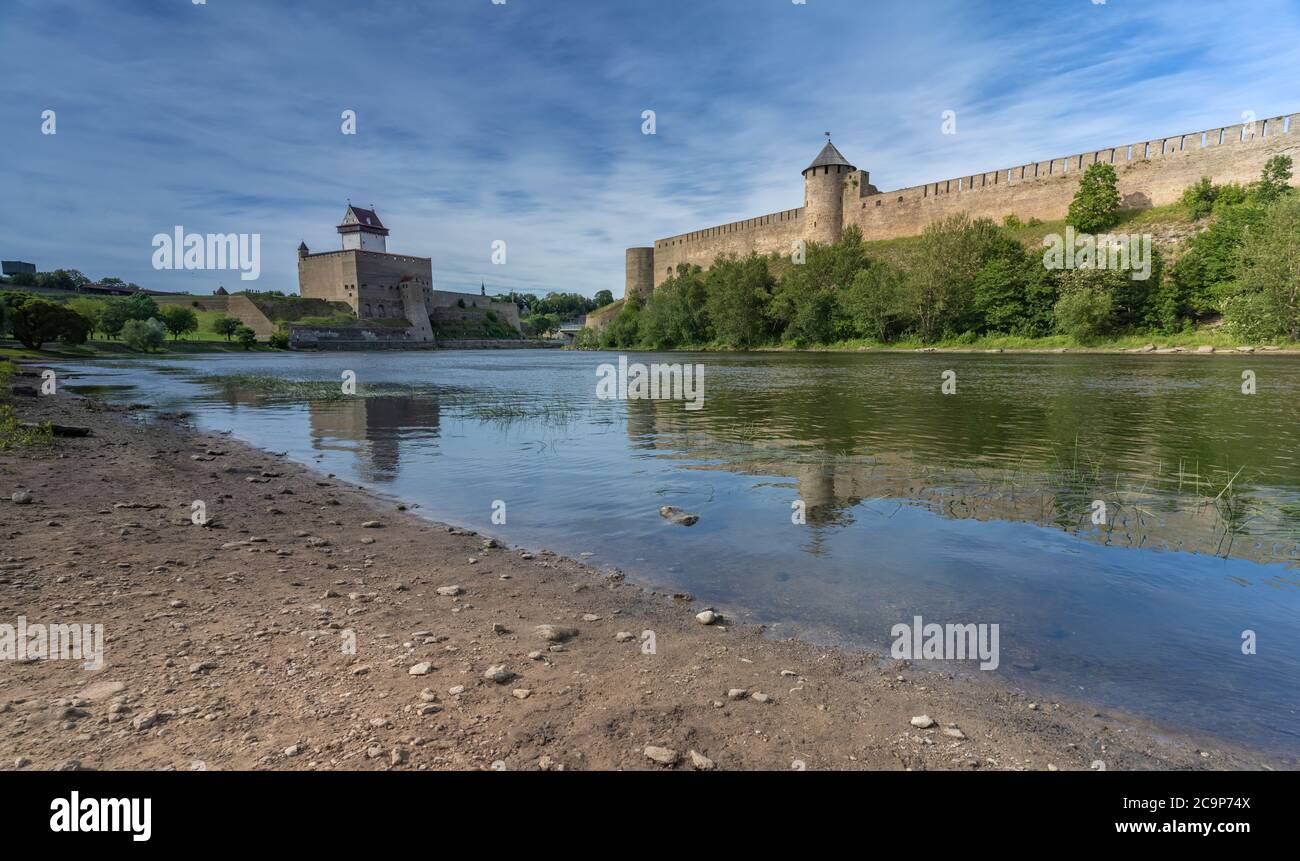 Narva, on the Narva river, at the eastern extreme point of Estonia, at ...