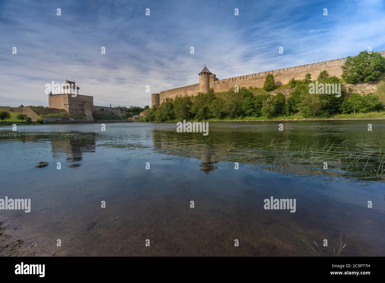 Narva, on the Narva river, at the eastern extreme point of Estonia, at ...
