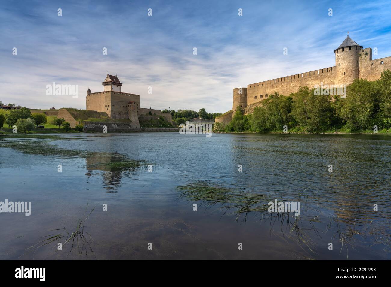 Narva, on the Narva river, at the eastern extreme point of Estonia, at ...