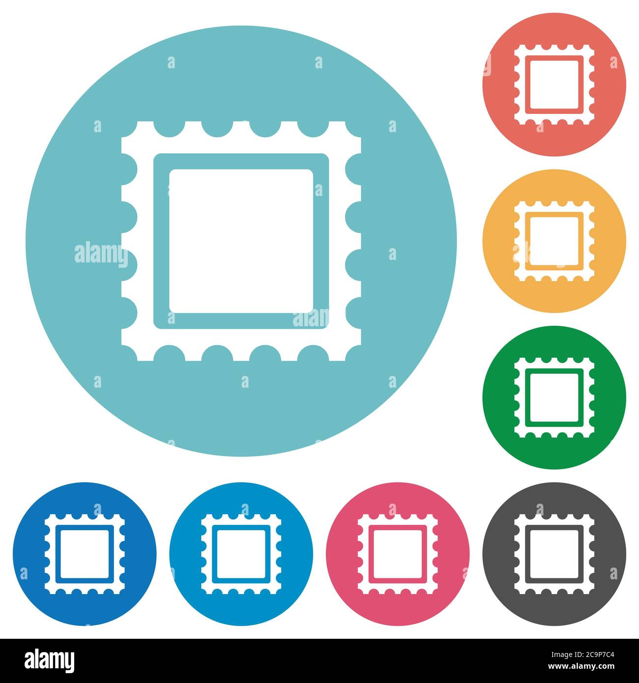 Flat post service round Cut Out Stock Images & Pictures - Alamy