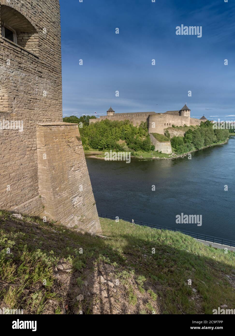 Narva, on the Narva river, at the eastern extreme point of Estonia, at ...