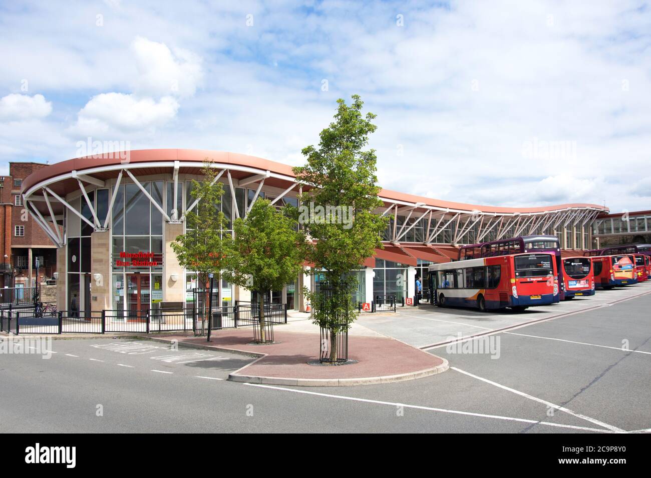 Mansfield Bus Station, Quaker Way, Mansfield, Nottinghamshire, England ...