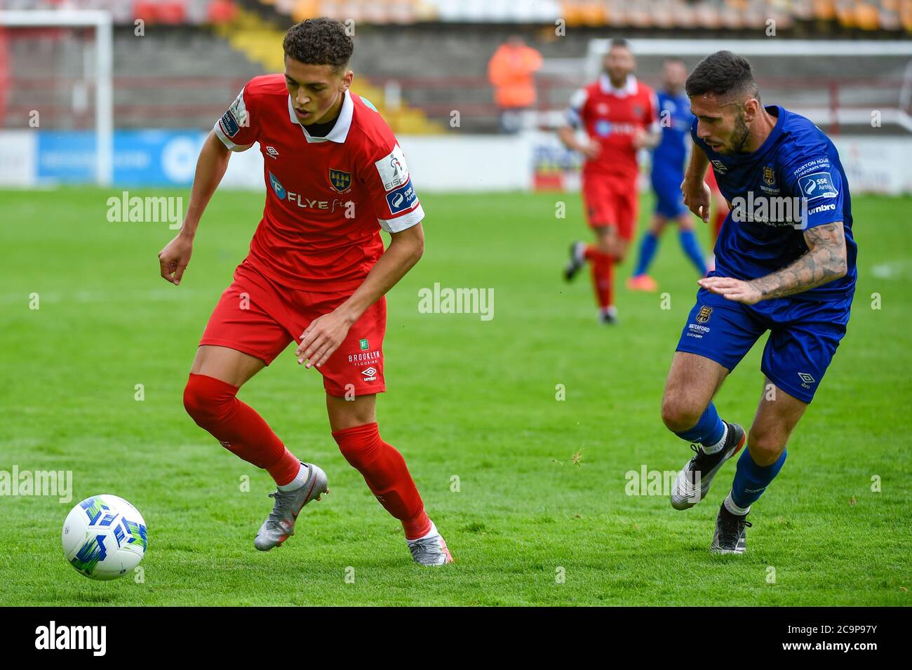 Dublin, Ireland. 01st Aug, 2020. Jaze Kabia of Shelbourne with the ball ...