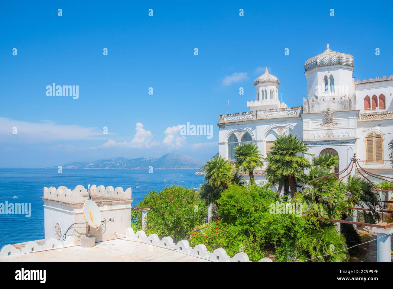 Clear sky over world famous Capri island, Italy Stock Photo - Alamy