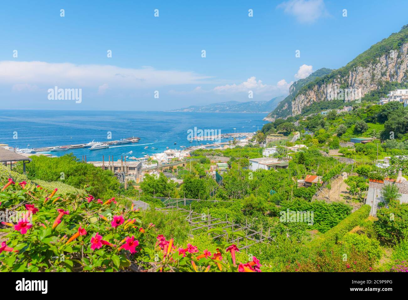 Colorful coastline in world famous Capri island, Italy Stock Photo - Alamy