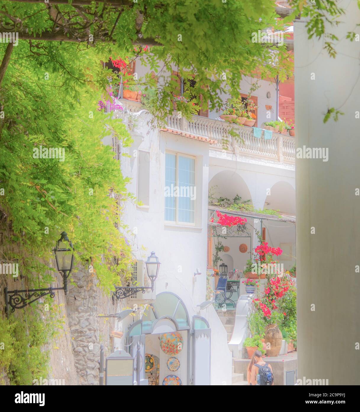 White buildings in world famous Positano. Amalfi coast, Italy Stock ...
