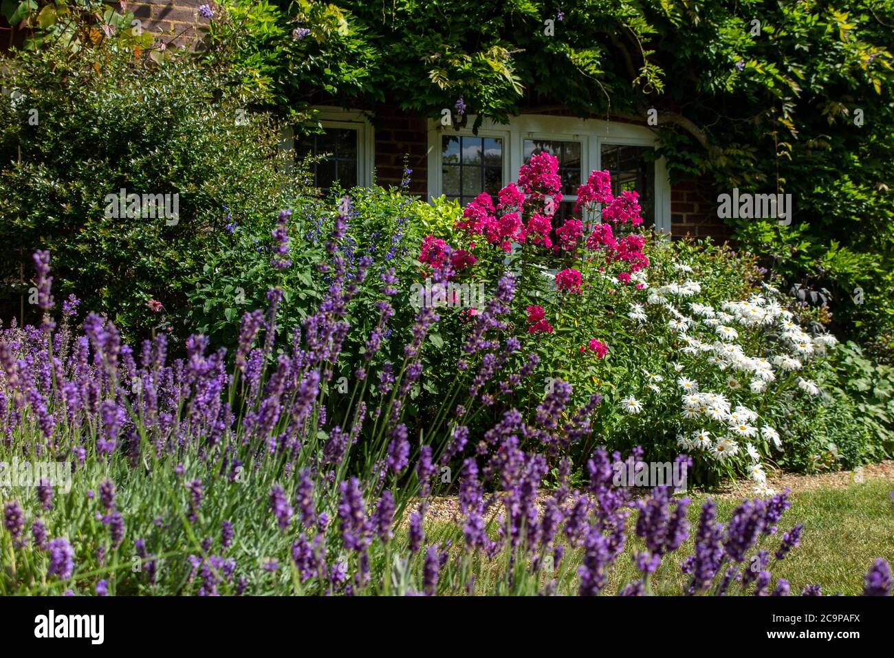 A quintessential English cottage garden Stock Photo - Alamy