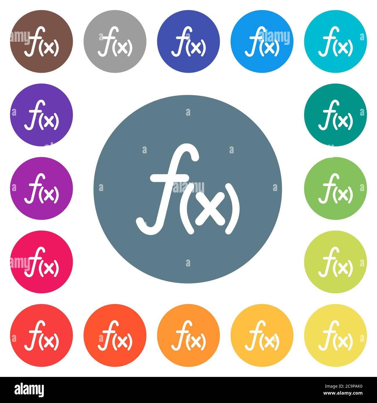 Function flat white icons on round color backgrounds. 17 background ...