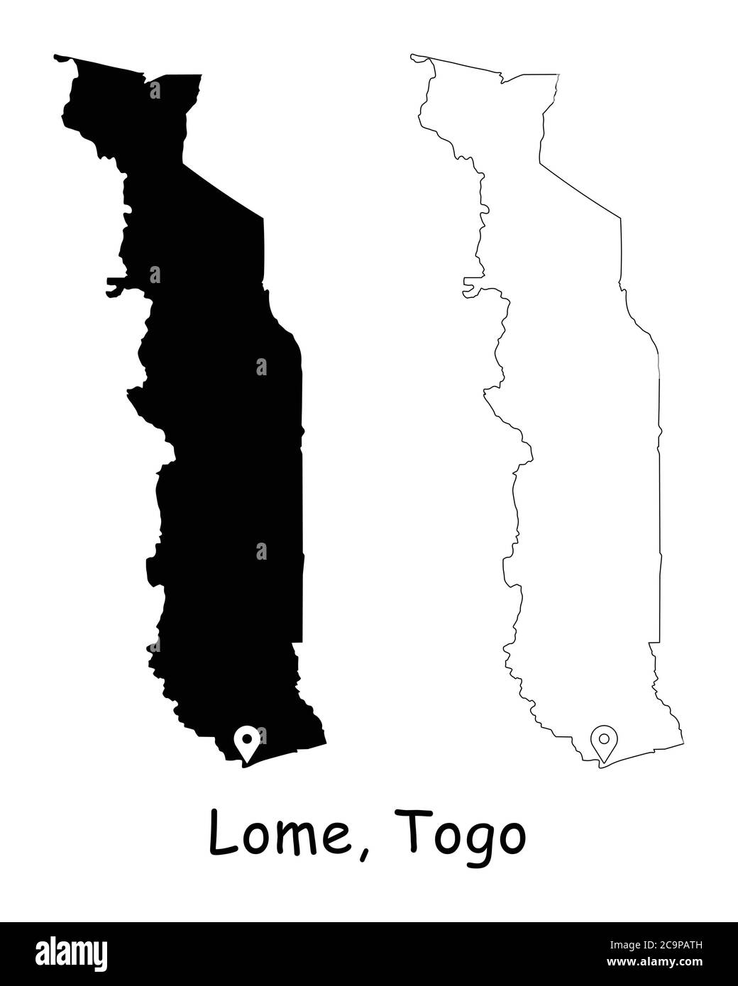 Map togo on background Stock Vector Images - Alamy