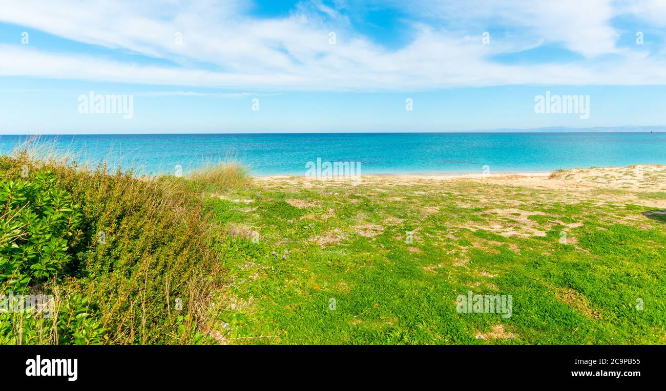 Cloudy sky over Fiume Santo beach. Sardinia, Italy Stock Photo - Alamy