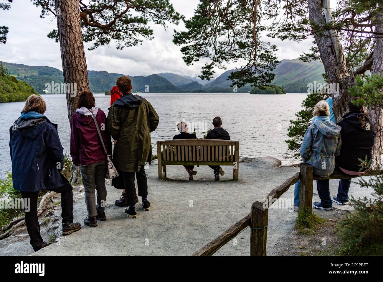 Friars Cragg, Derwent Water, Keswick Cumbria, 1st August 2020, Visitors ...