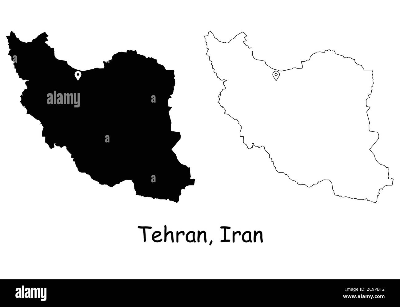 Tehran Iran. Detailed Country Map with Location Pin on Capital City ... Tehran Iran. Detailed Country Map with Location Pin on Capital City ...