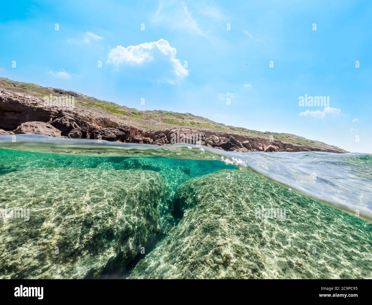 Split view sea bottom hi-res stock photography and images - Alamy