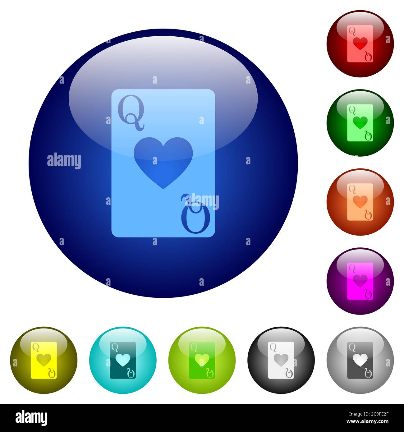 Queen hearts card on Stock Vector Images - Alamy