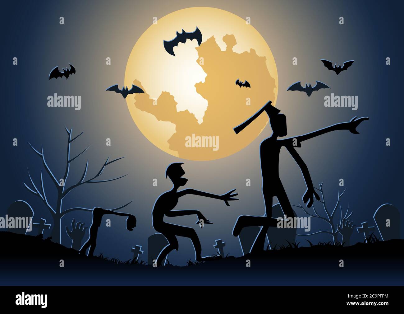 Zombie Background Vector Zombie Background Stock Illustrations