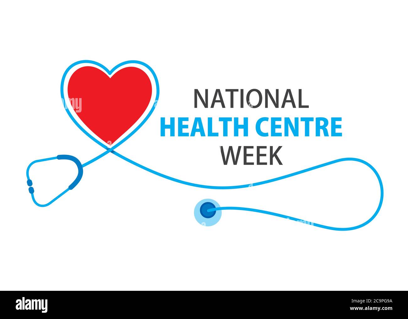 vector illustrator national health center week poster design Stock ...
