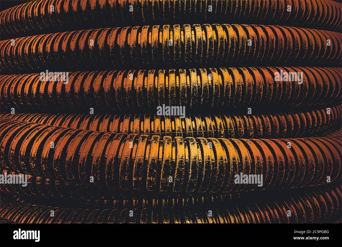 Black corrugated metal Stock Vector Images - Alamy