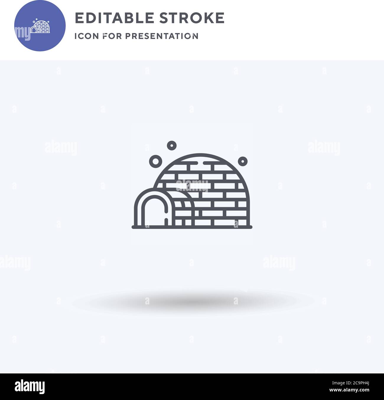 Igloo icon vector, filled flat sign, solid pictogram isolated on white ...