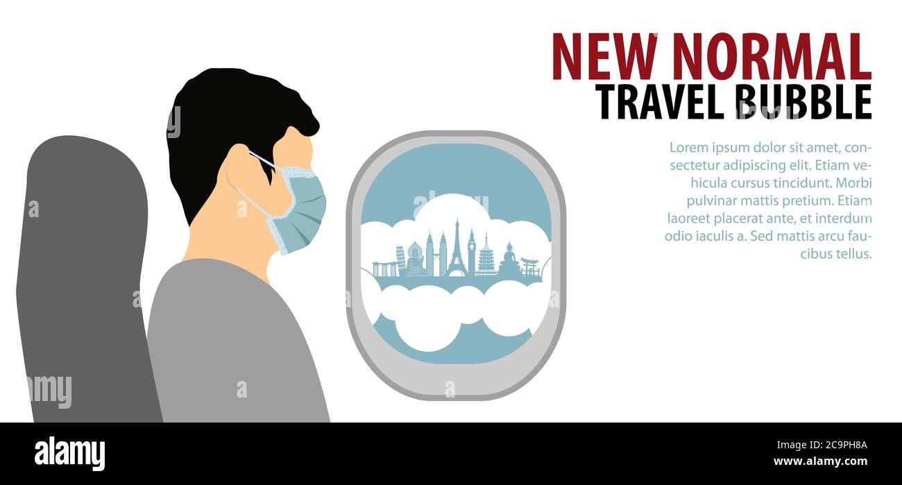 Plane passenger mask Stock Vector Images - Alamy
