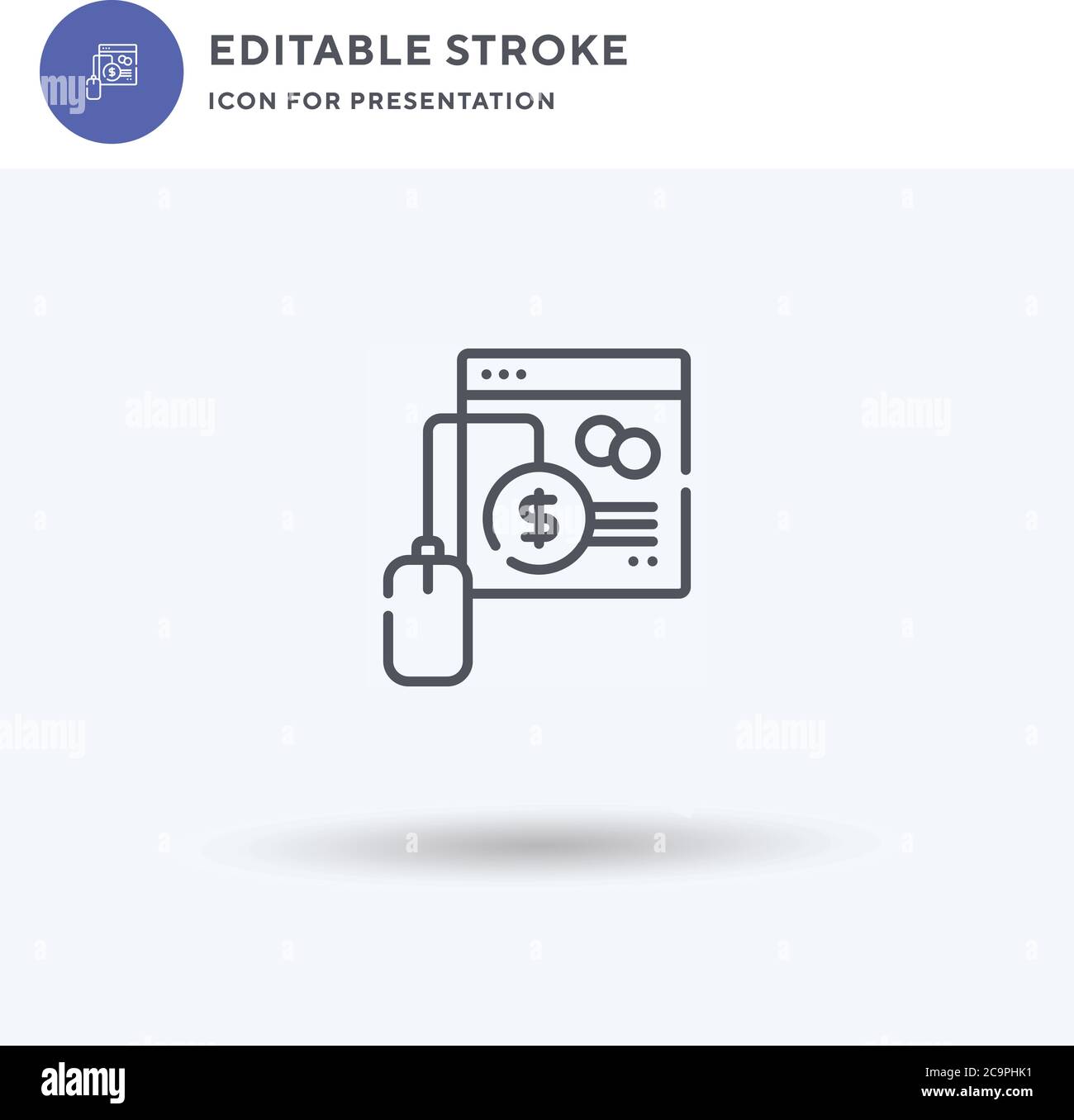 Mouse icon vector, filled flat sign, solid pictogram isolated on white ...