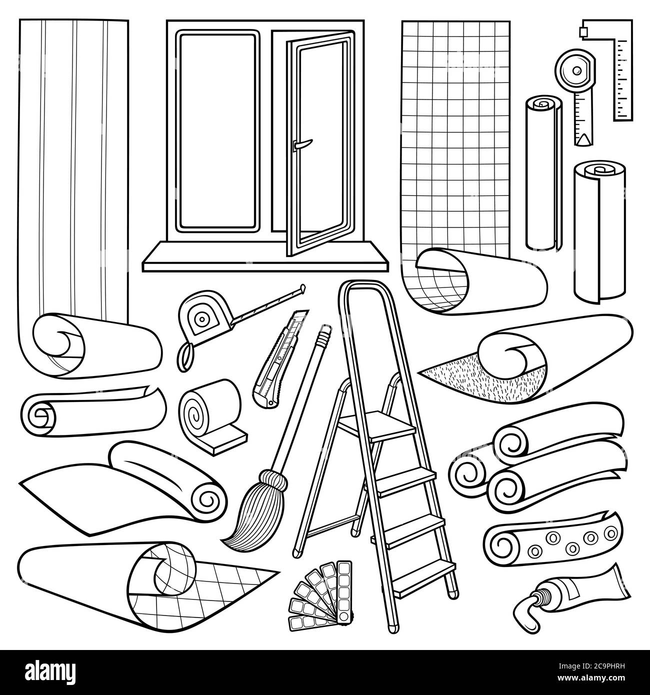 Cartoon doodles home repair objects set Stock Vector Image & Art - Alamy