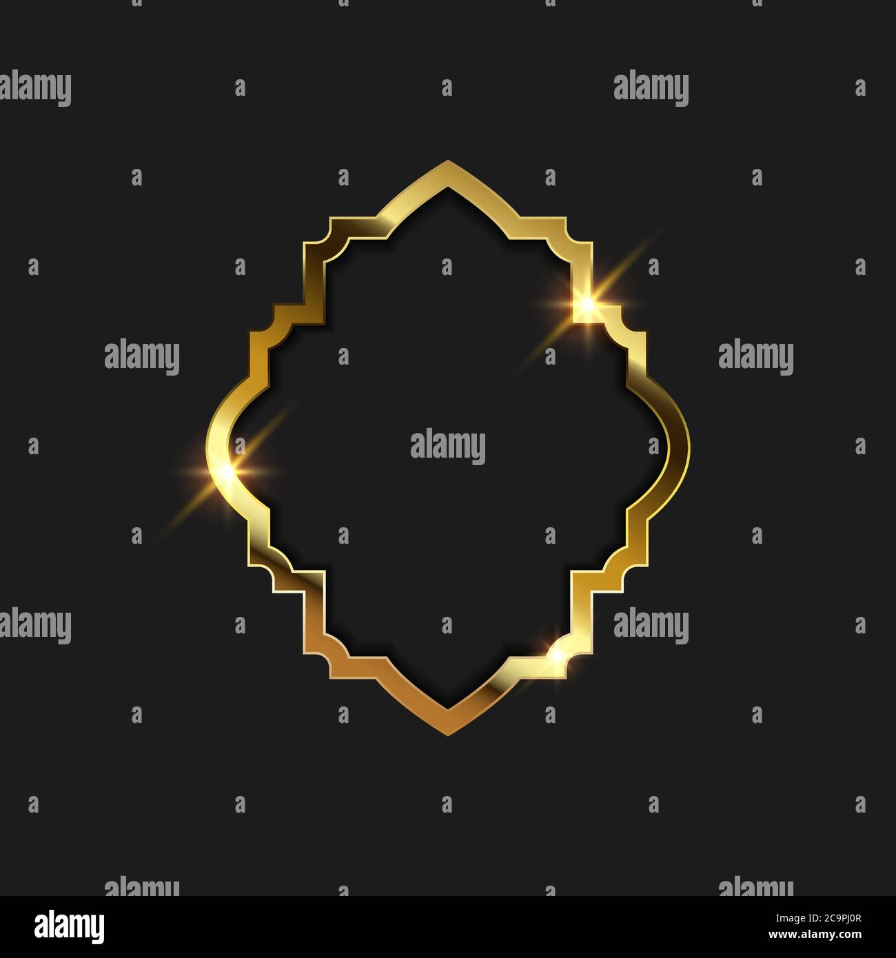 Gold frame border Stock Vector Images - Alamy
