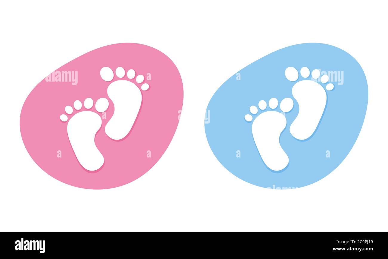 Babylegs Logo Baby Footprint Line Icon. Vector Illustration Isolated