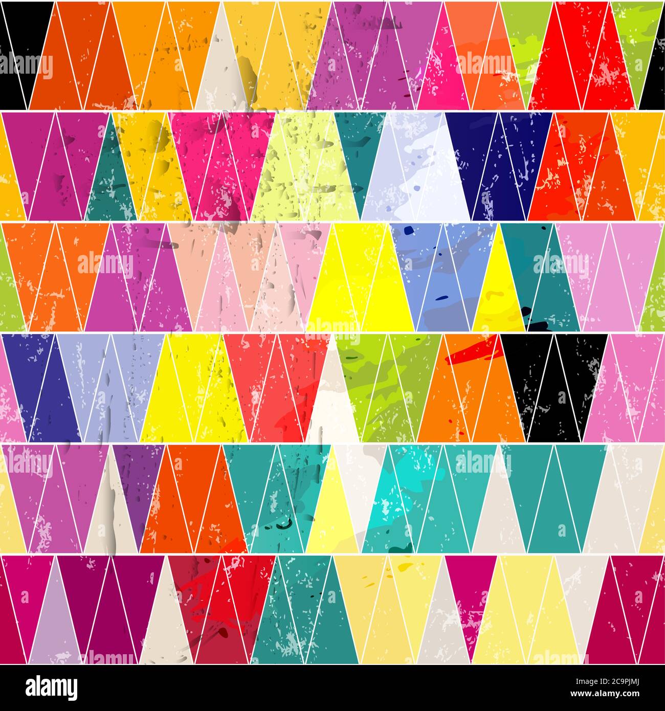 seamless pattern background, with triangles, paint strokes and splashes ...