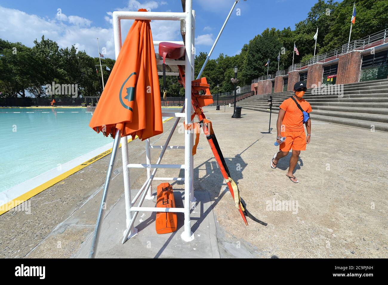 New York City, USA. 01st Aug, 2020. An Astoria Park Outdoor pool ...