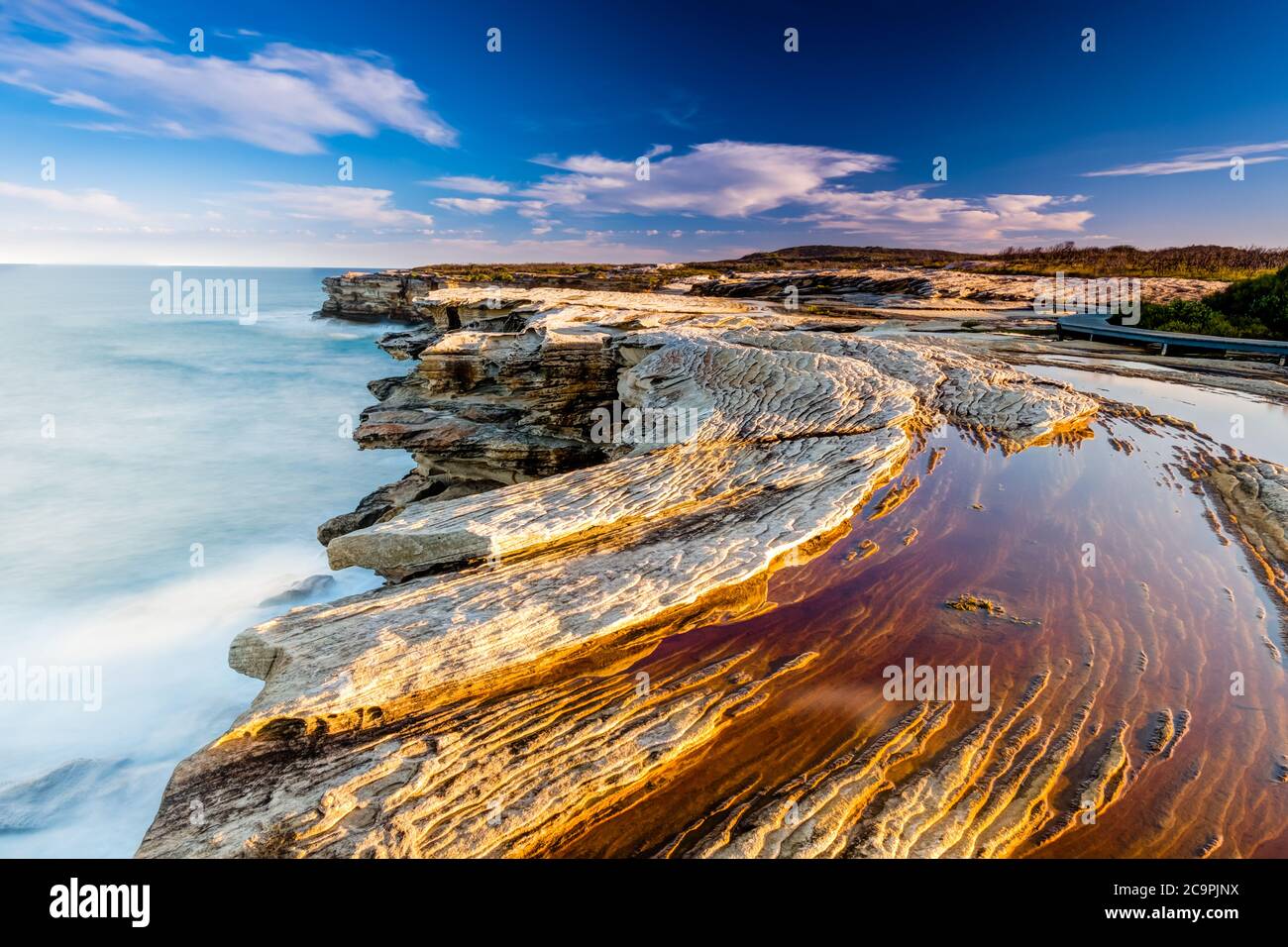 The beautiful coastline of Botany Bay National Park in an Afternoon ...