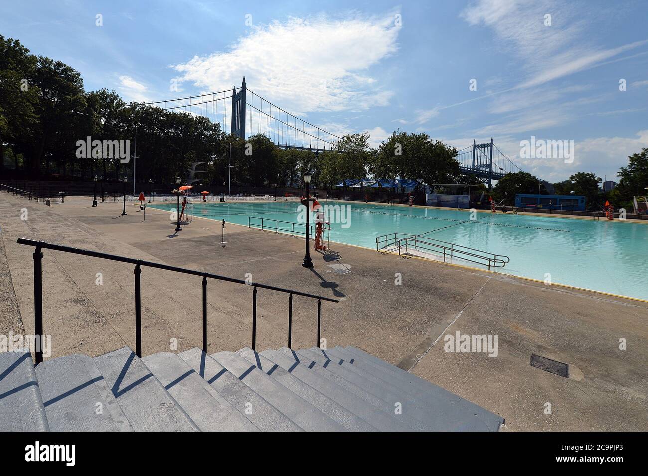 New York City, USA. 01st Aug, 2020. View of Astoria Park Outdoor pool ...