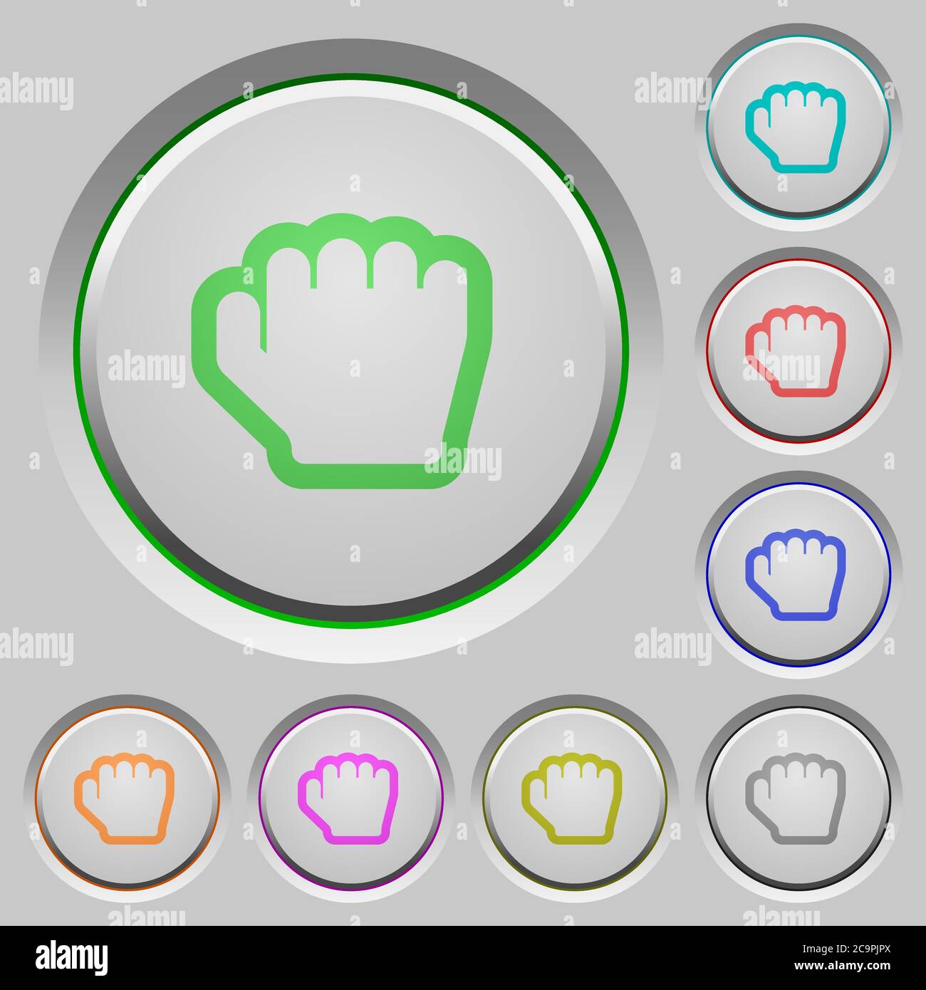 Grab cursor color icons on sunk push buttons Stock Vector Image & Art ...