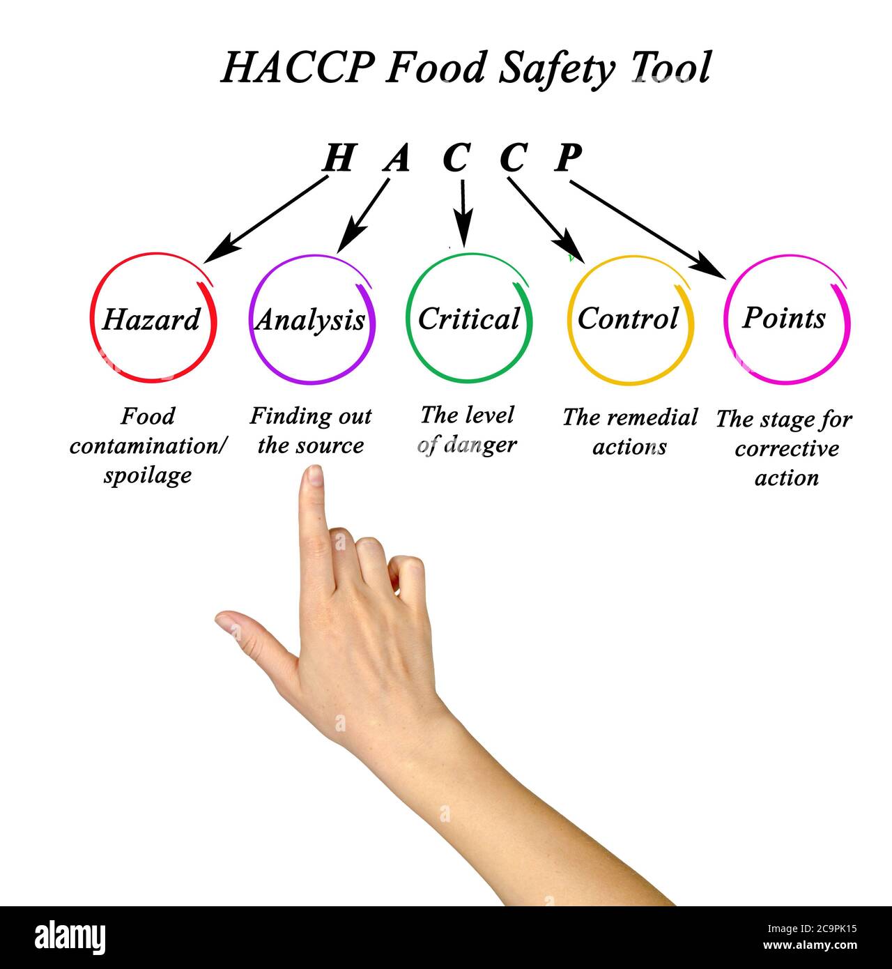 Components of HACCP Food Safety Tool Stock Photo - Alamy