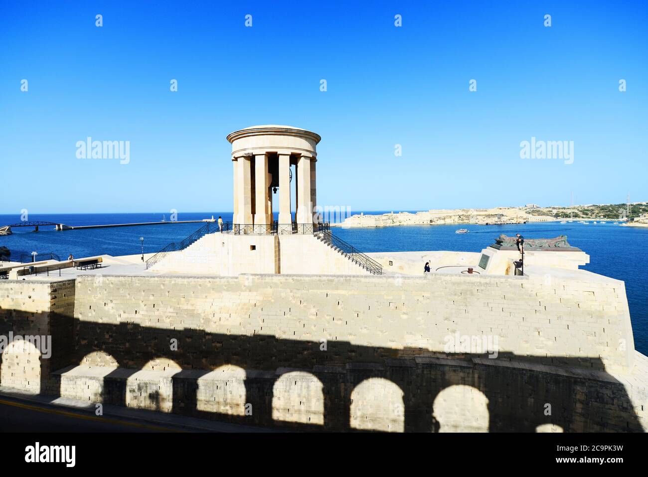The Siege Bell War Memorial in Valletta, Malta Stock Photo - Alamy