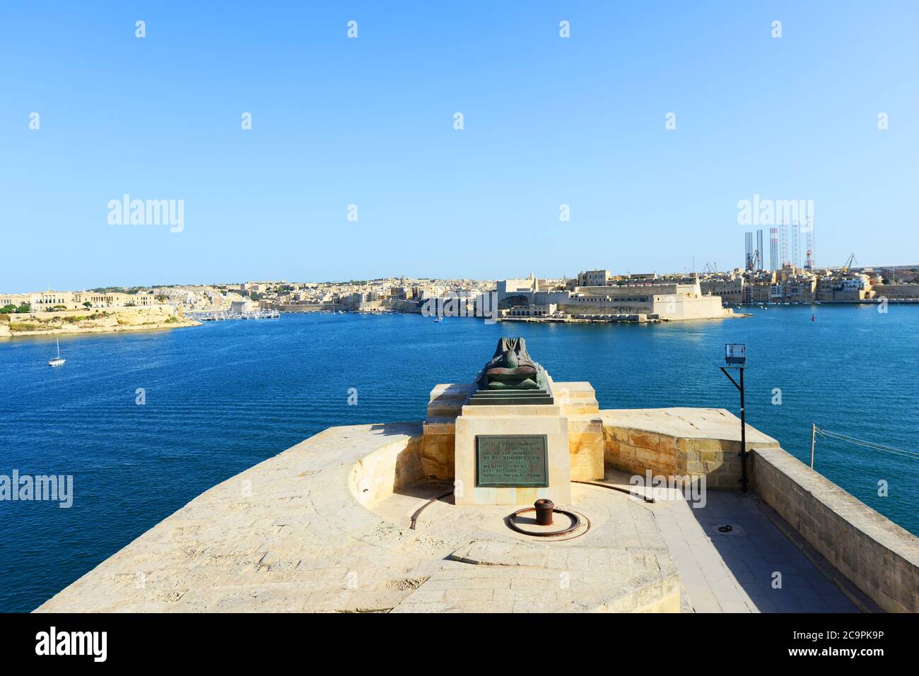 The Siege Bell War Memorial in Valletta, Malta Stock Photo - Alamy