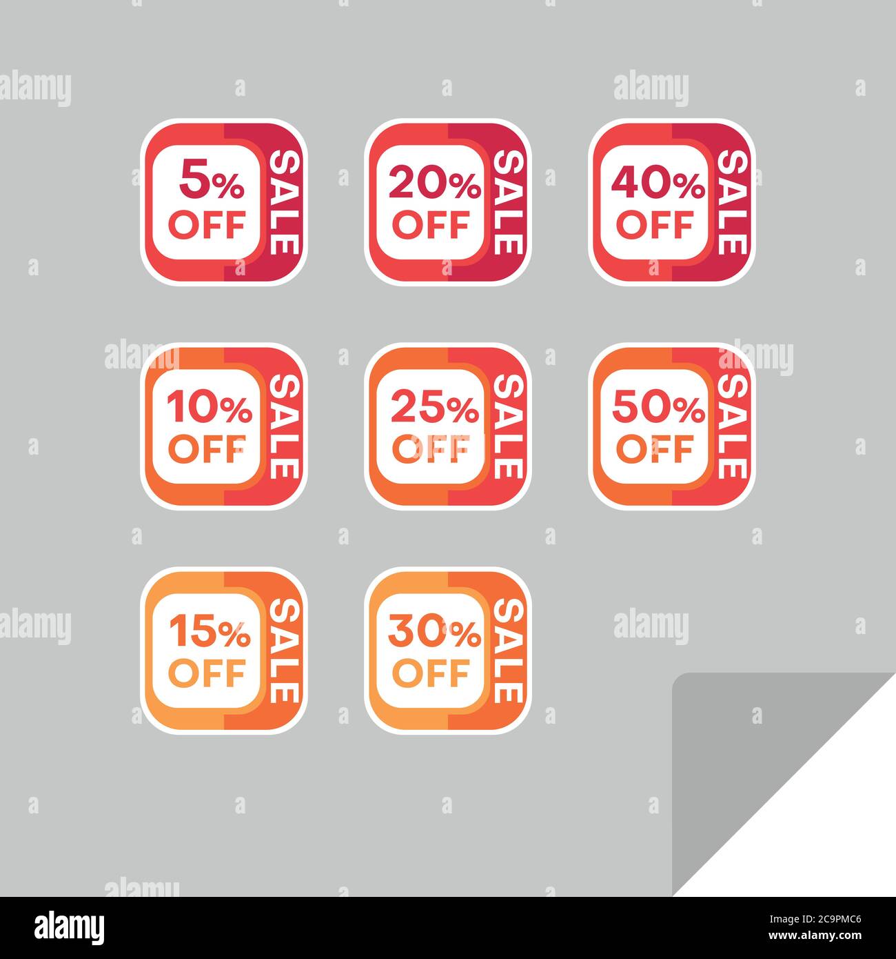 Set of discount labels to attract customers' attention. Timeless easy ...