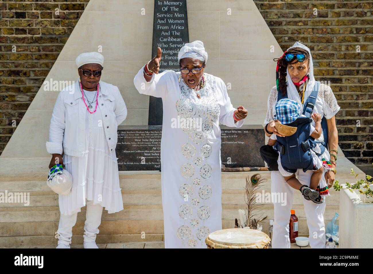 London, UK. 01st Aug, 2020. A woman speaks during the annual African ...