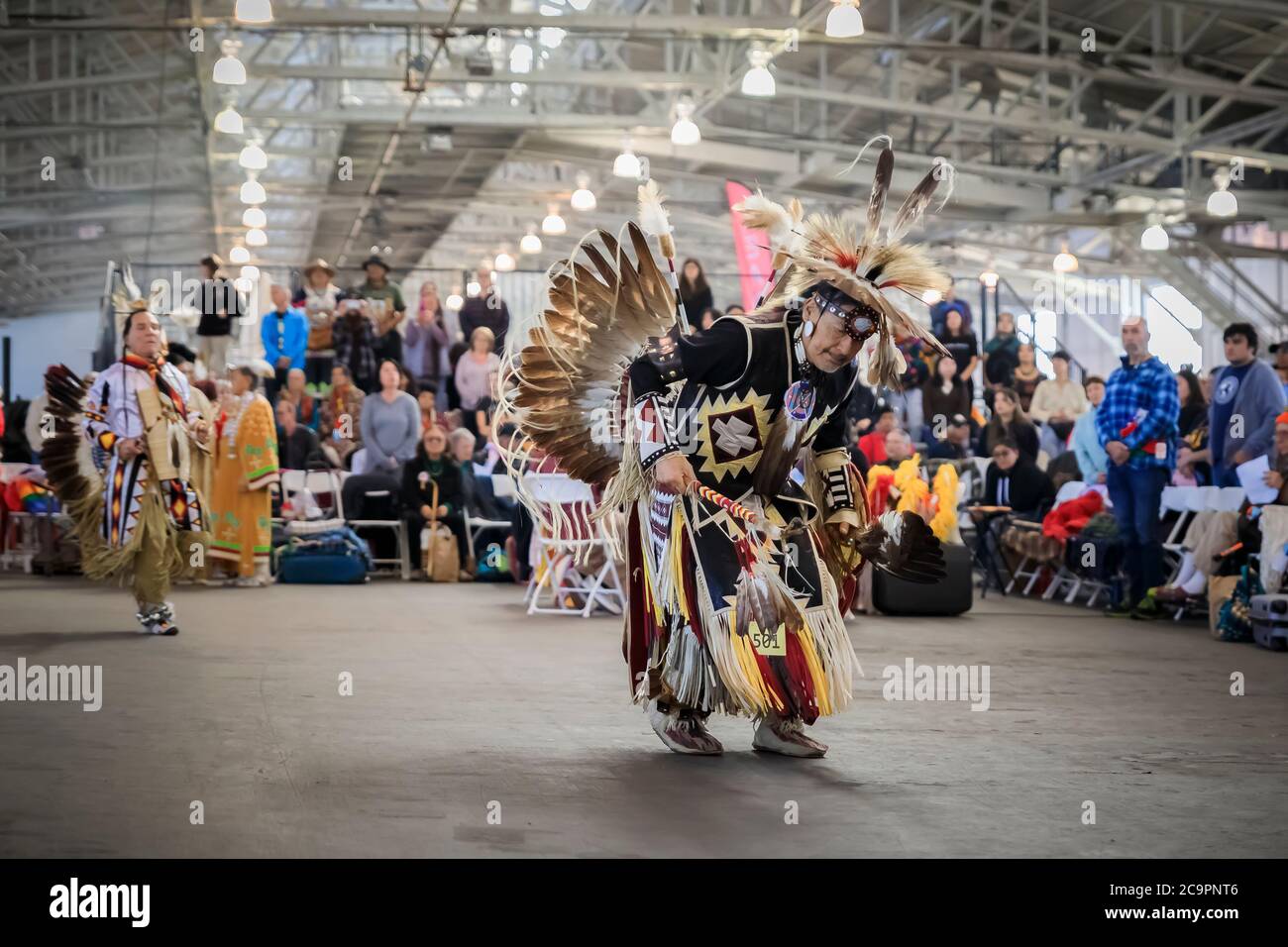San Francisco, USA - February 08, 2020: Native American Indians dressed ...