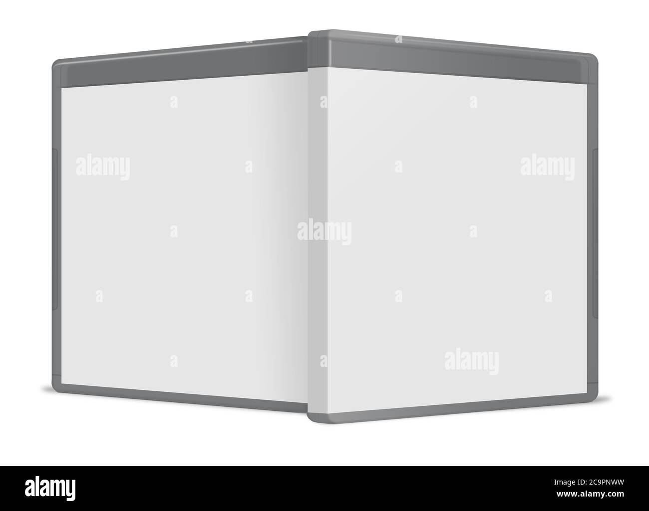 Blank Blu-ray case white. Illustration 3D rendering. Isolated on white ...