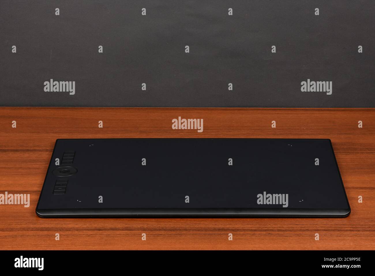 Professional graphics tablet on wooden table. High resolution photo ...