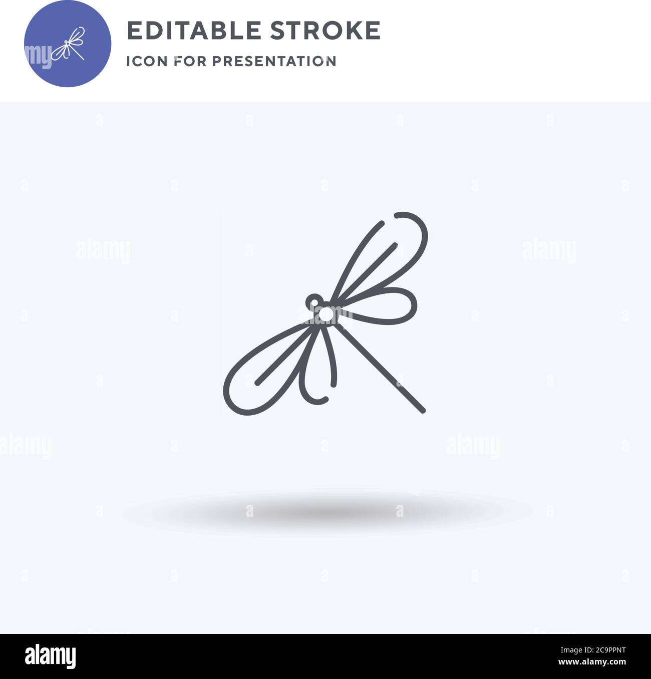 Dragonfly icon vector, filled flat sign, solid pictogram isolated on ...