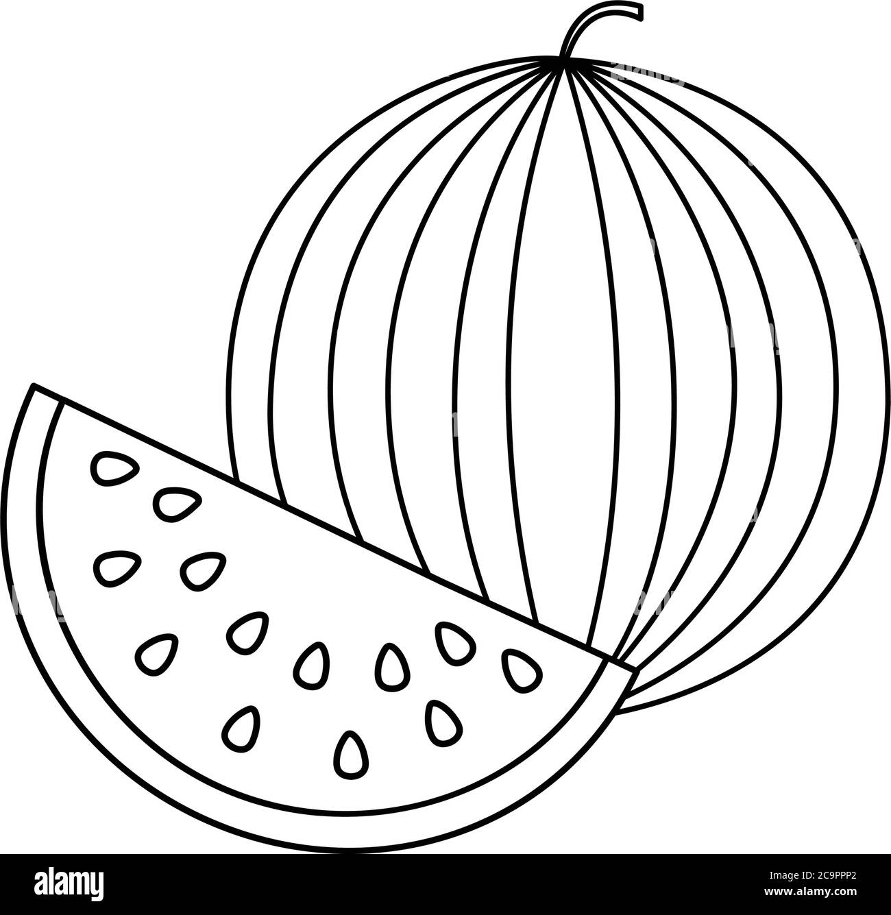 Watermelon Cartoon Black And White