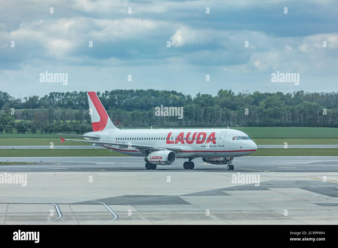 Vienna, Austria: December 04, 2019: Lauda Air Luftfahrt GmbH, branded ...