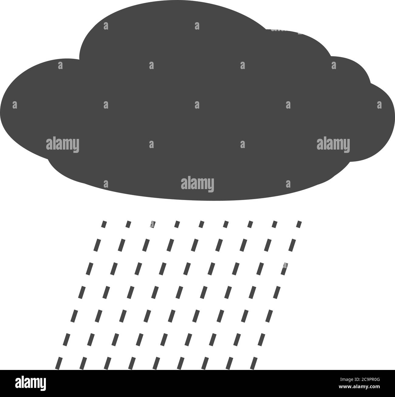 Gray Cloud rain icon isolated on background storm sign. weather concept ...