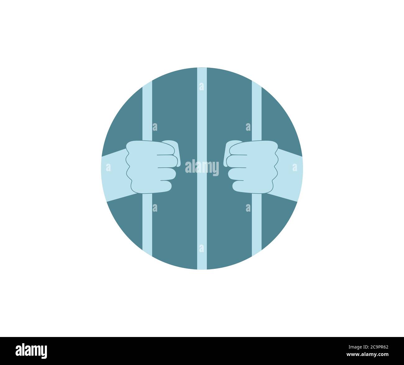 Jail, prison icon. Vector illustration, flat design Stock Vector Image ...