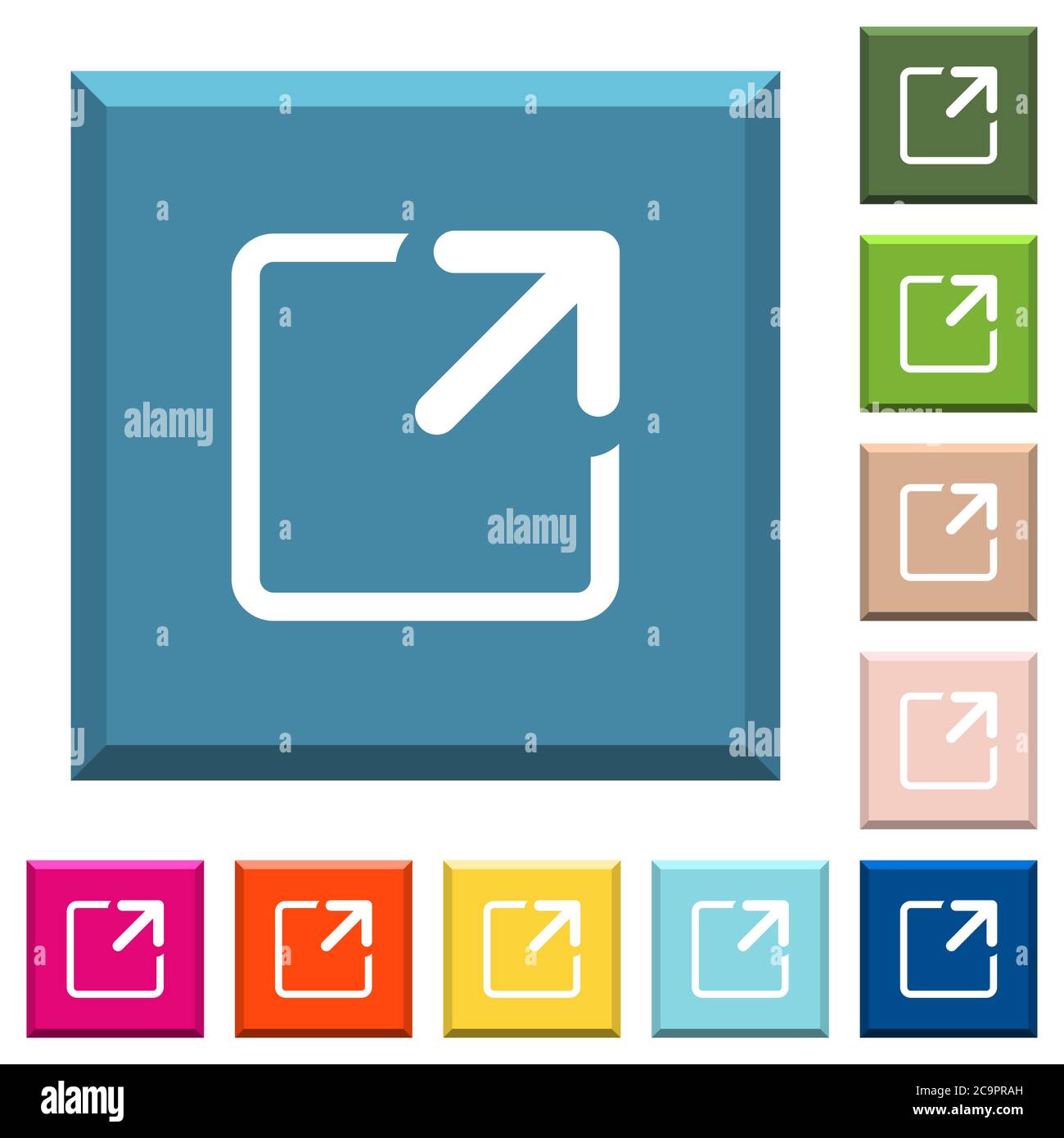 Maximize window white icons on edged square buttons in various trendy ...
