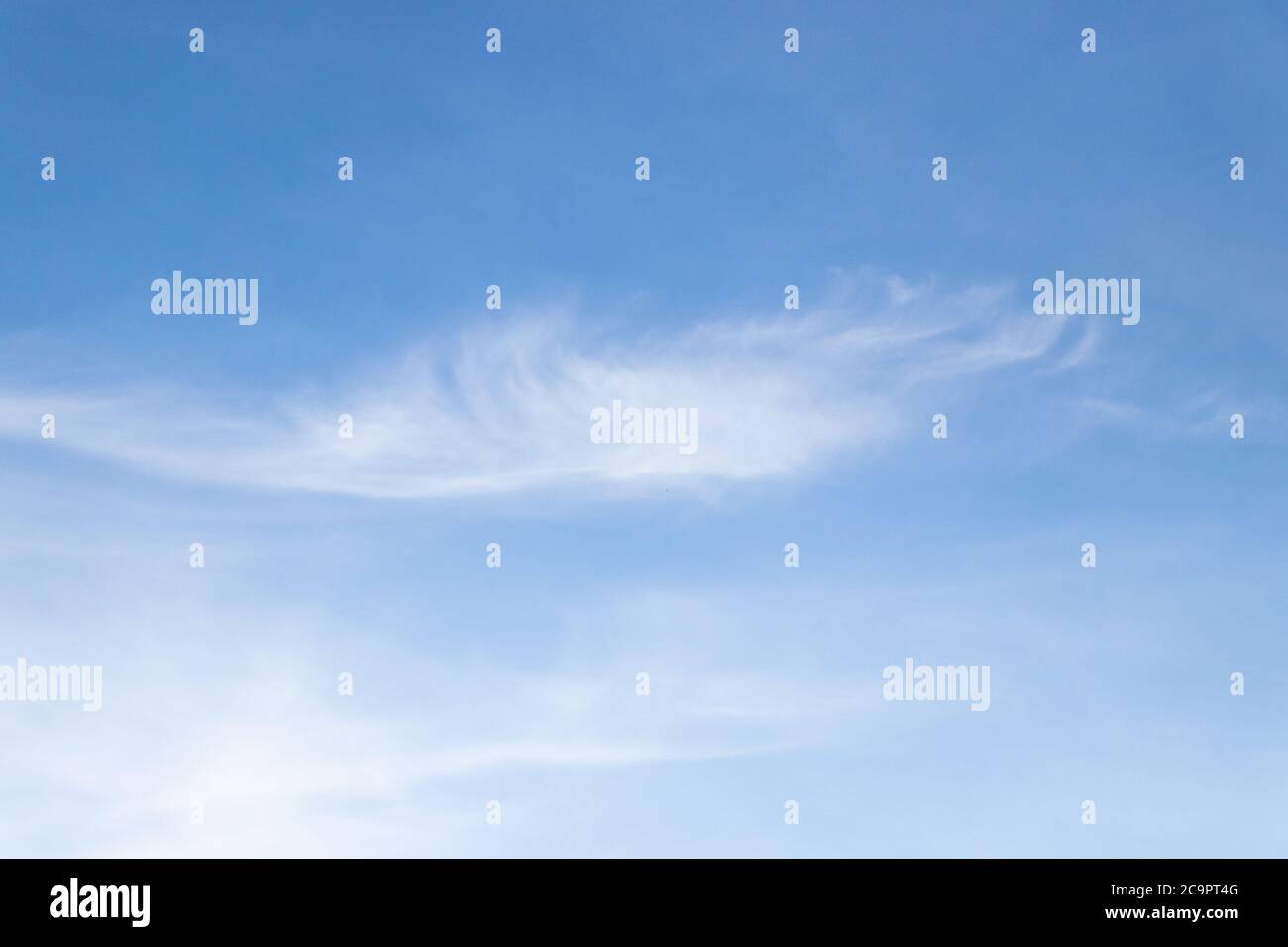 Clear blue color sky with white cloud background Stock Photo - Alamy
