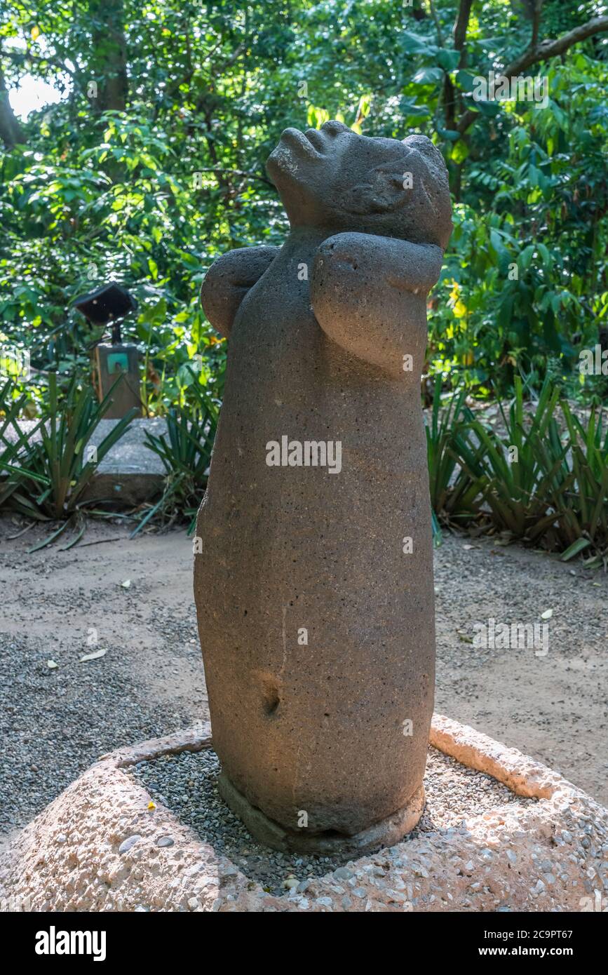 Monument 56, the Monkey Looking to the Sky, from the Olmec ruins of La ...